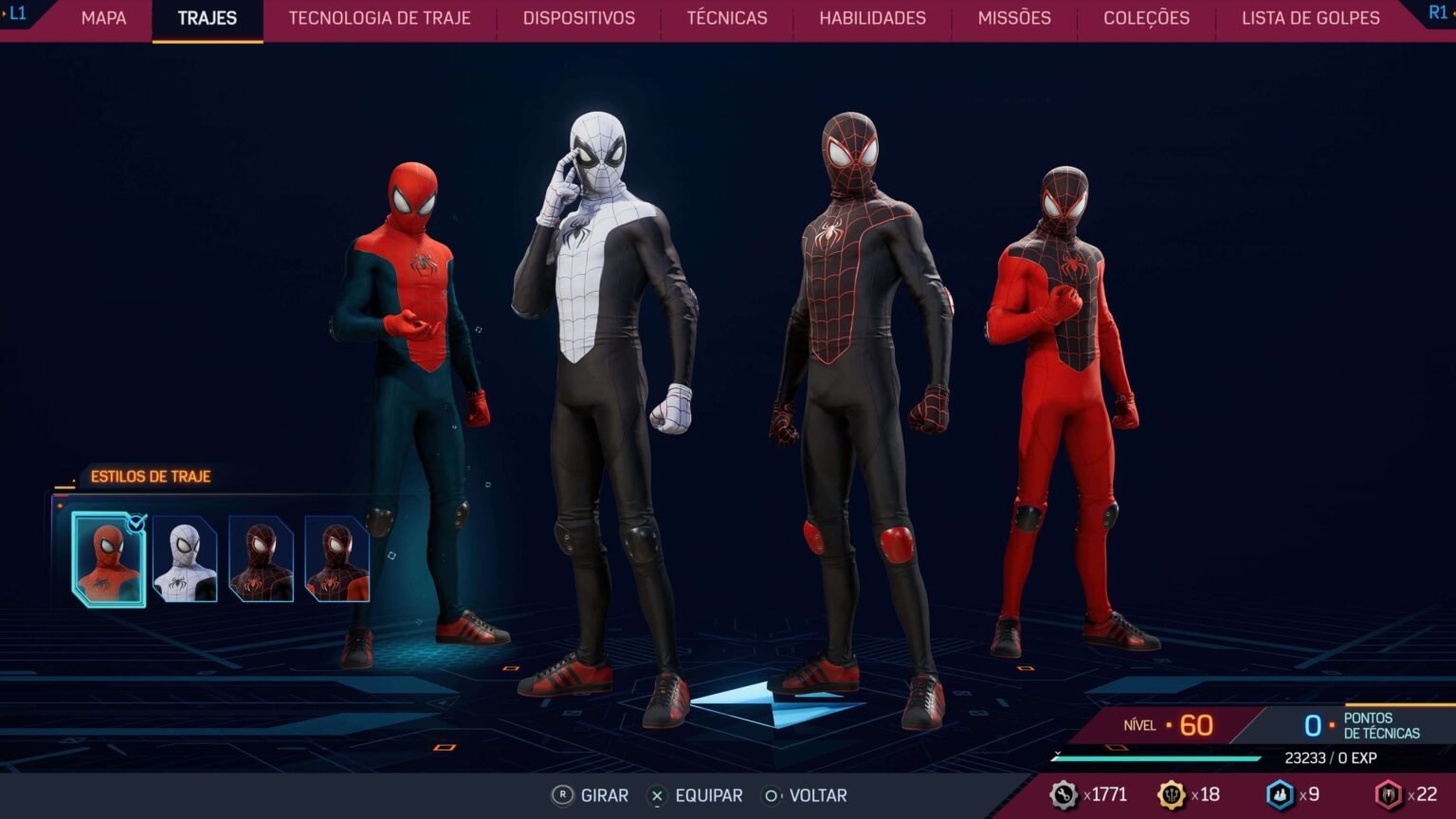 Marvel's Spider-Man 2: todos os trajes do Miles Morales